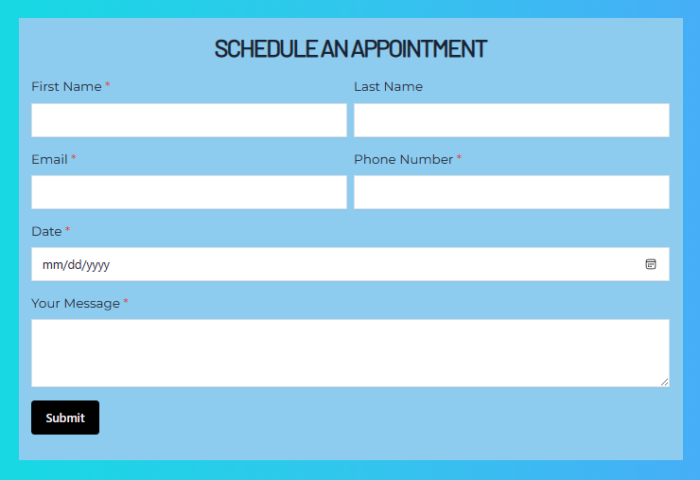 Schedule an Appointment Template | ShForm Form Builder